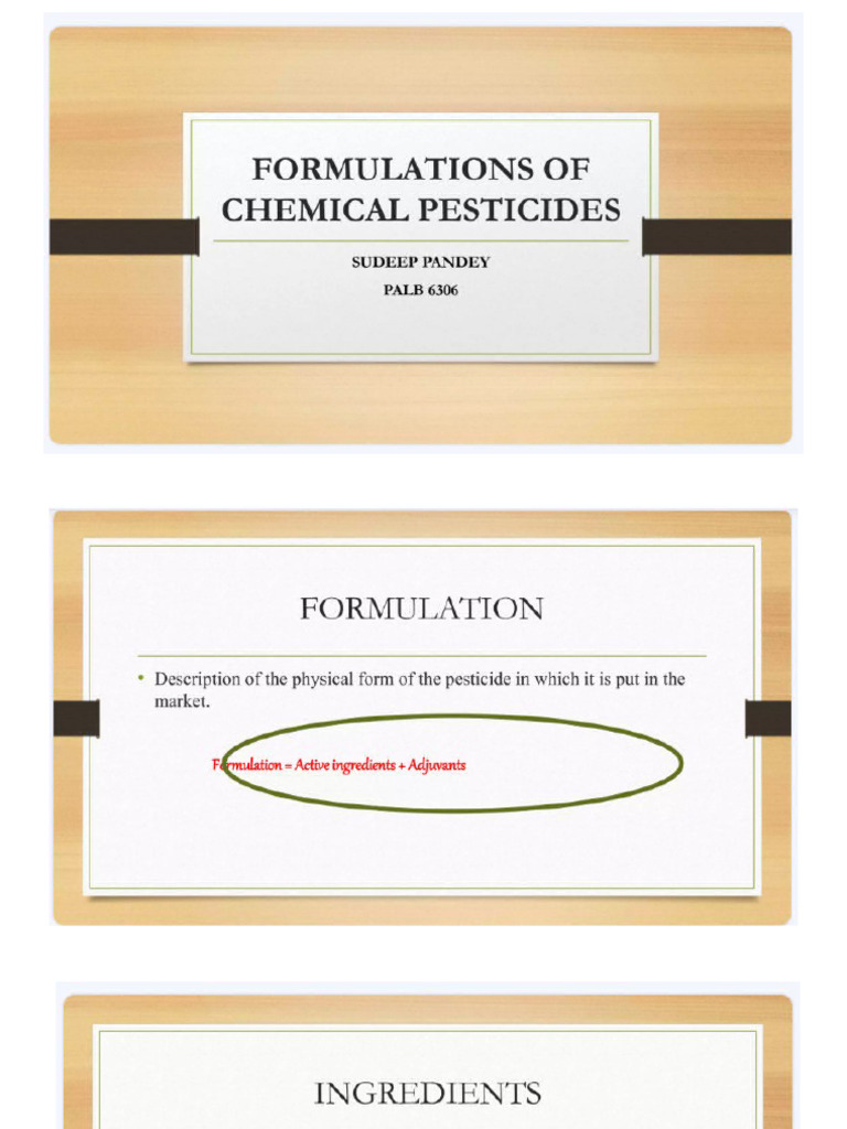 Pesticide Formulation | PDF