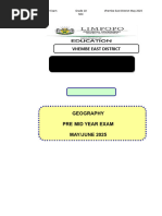 Geography Grade 10 Paper 2 (Final Examination 2022) | PDF | Water ...