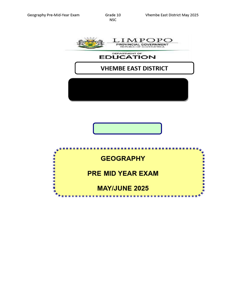 Grade 10 Geography Pre-Mid Exam | PDF | Plate Tectonics | Igneous Rock