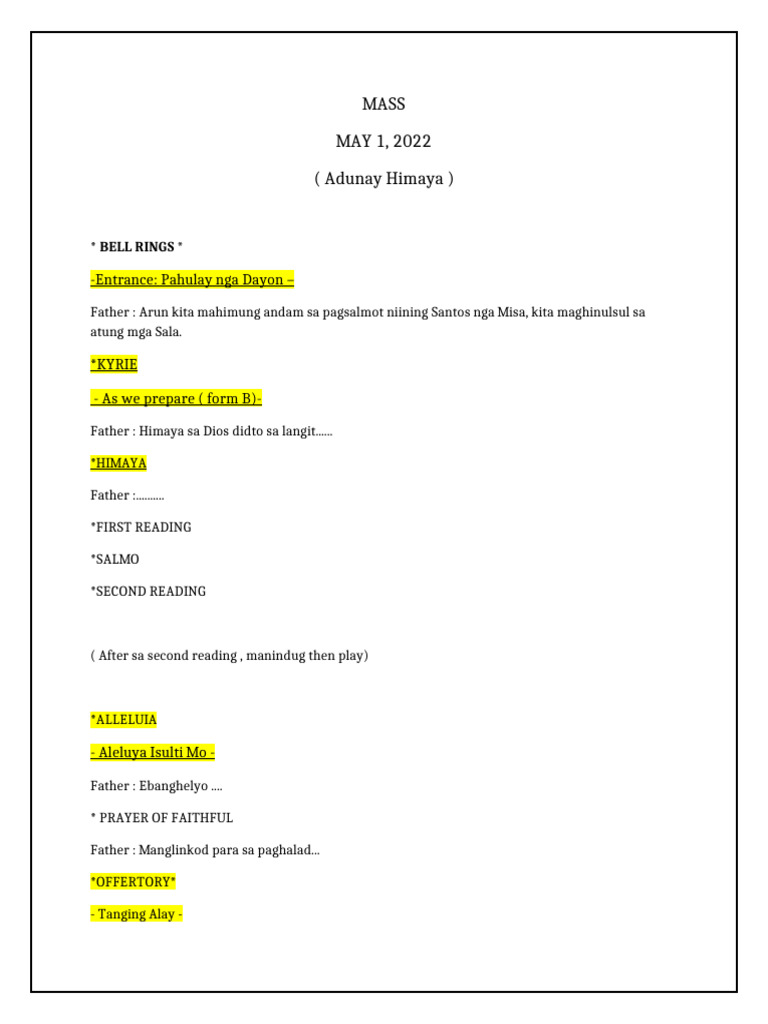 Guide Sa Choir | PDF