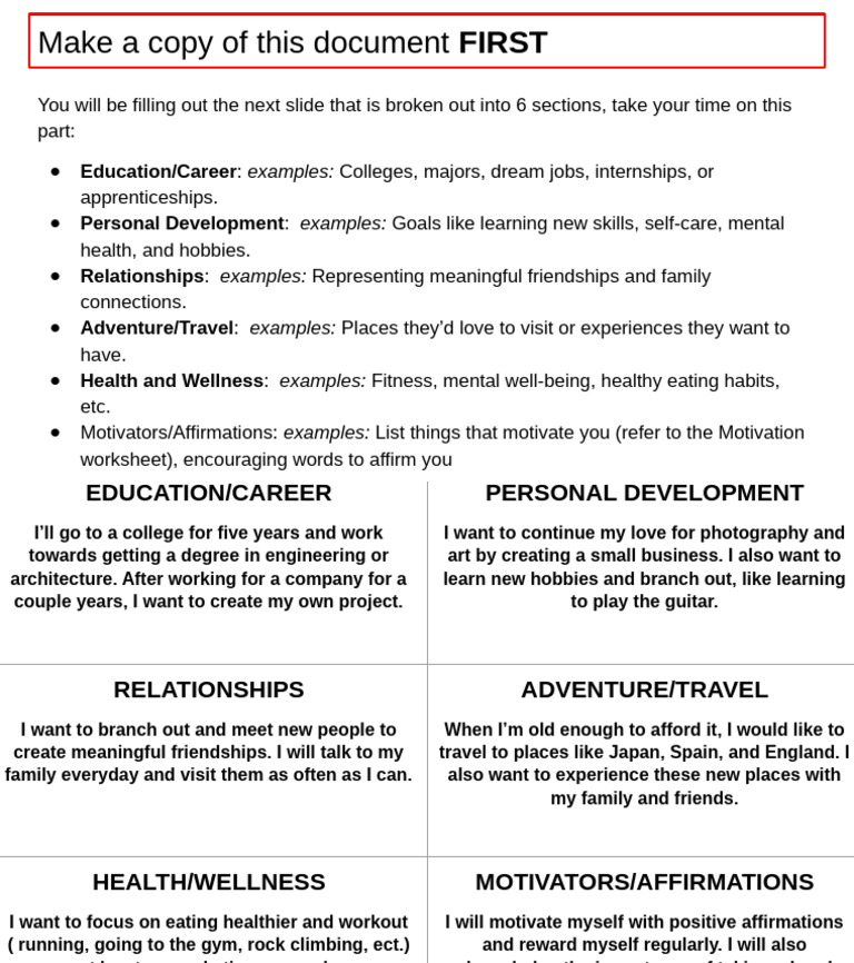 Vision Board Prep | PDF