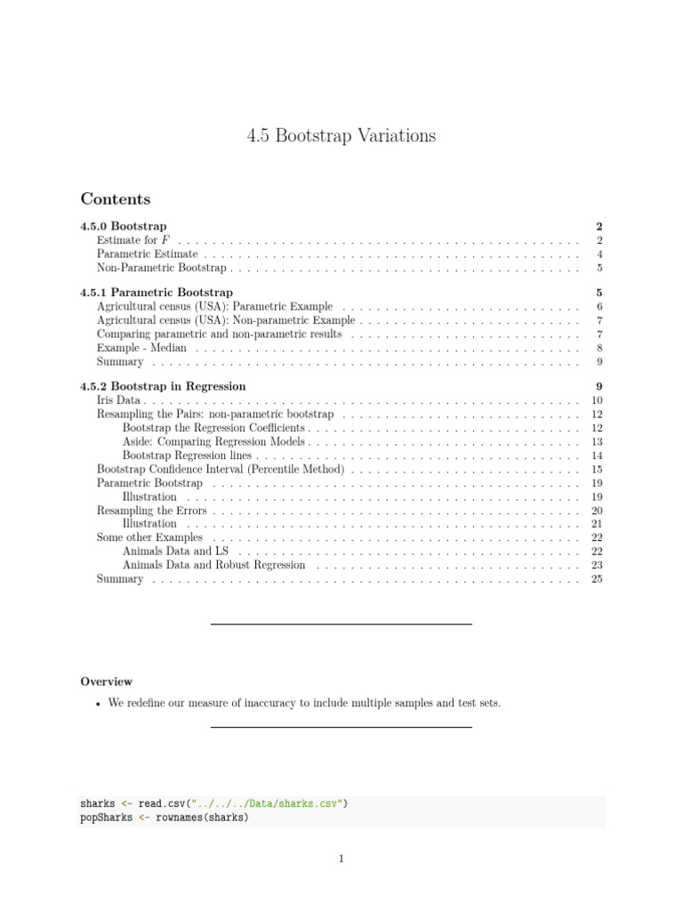4.5-Bootstrap Variations | PDF | Bootstrapping (Statistics ...