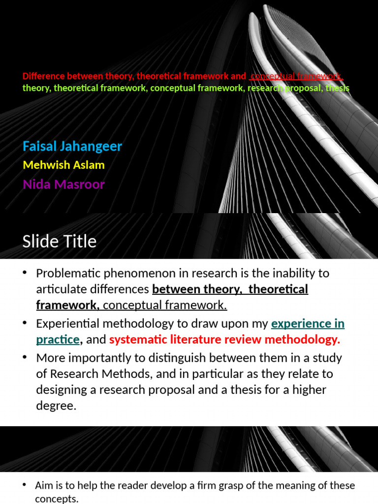Difference Between Theory Theoretical Framework. | PDF | Theory ...