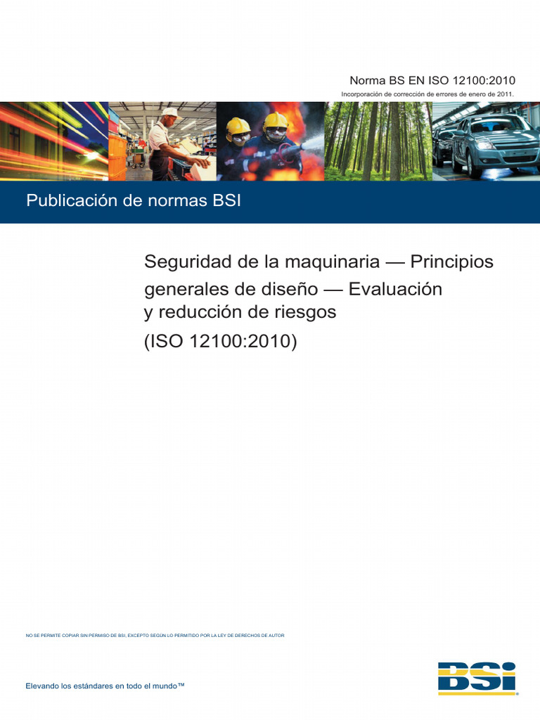 BS en Iso 12100-2010 | PDF | Organización internacional para la ...
