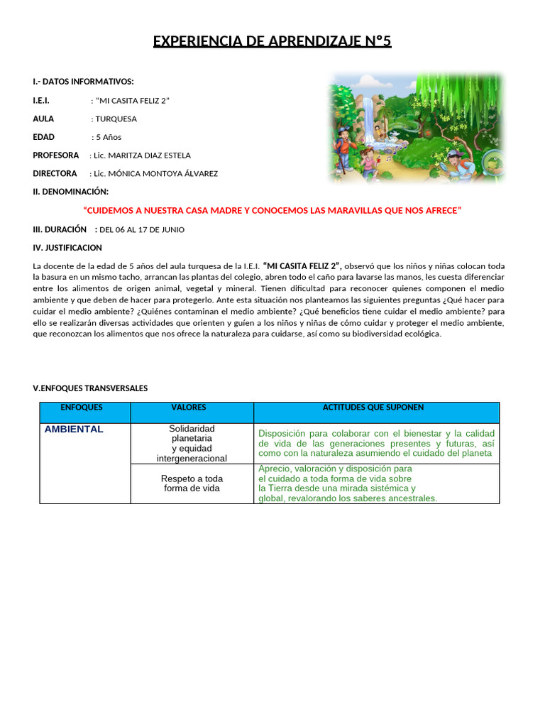 Experiencias de Aprendizaje N 8 | PDF | Bailes | Amor