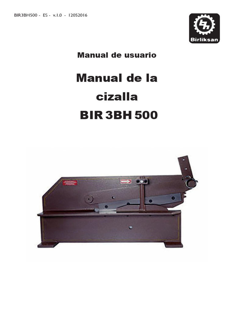 Manual de La Cizalla BIR 3BH 500 | PDF | Reciclaje | Residuos
