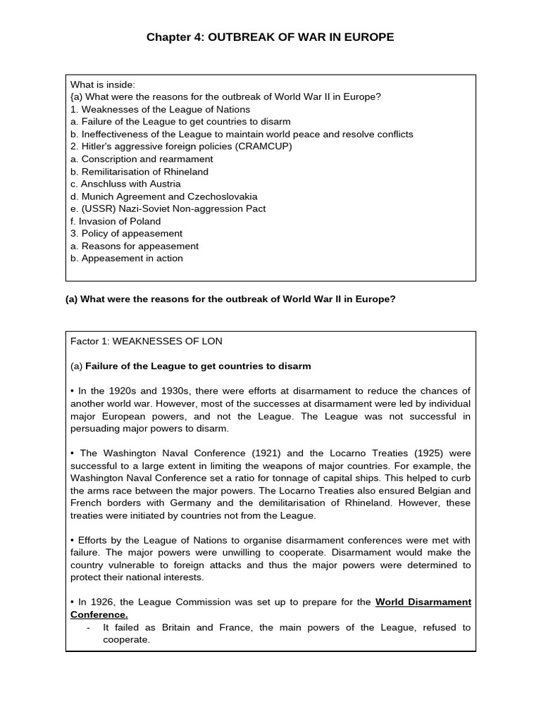3.4 Outbreak of War in Europe-1 | PDF | Nazi Germany | Adolf Hitler