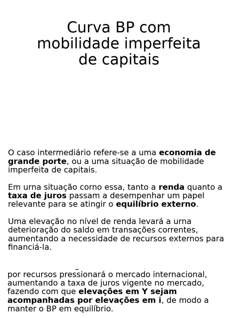 Curva BP com mobilidade imperfeita de capitais | PDF | Taxa de câmbio ...