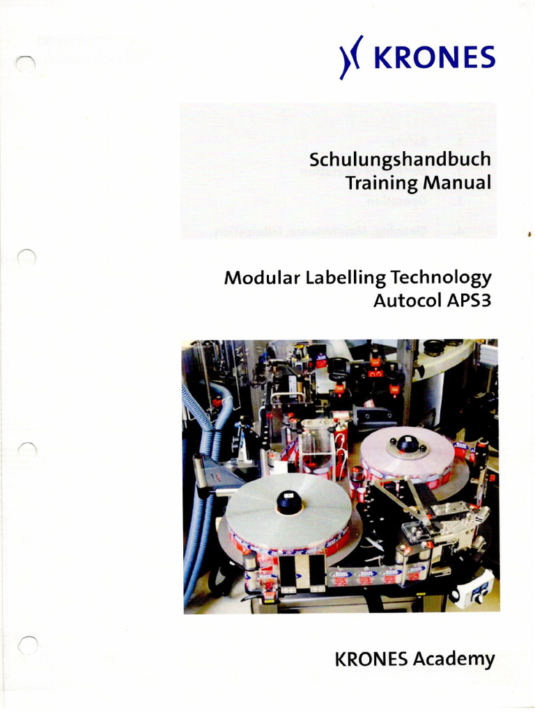 Krones Academy - Modular Labelling Technology Autocol APS3 | PDF