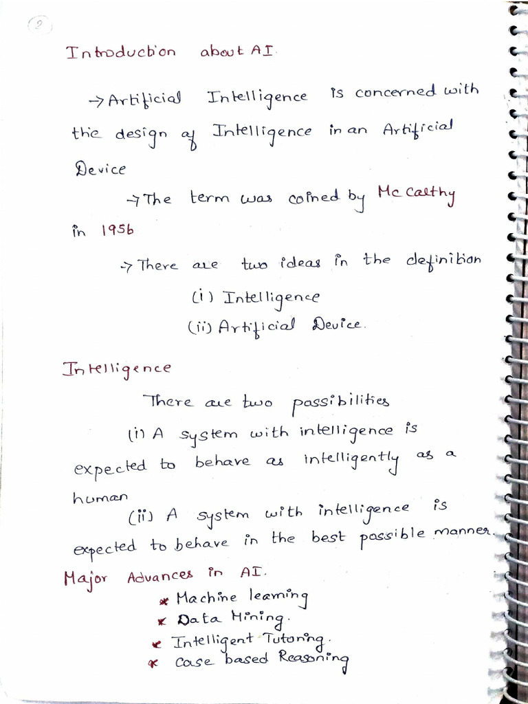 Unit 1 Fundamentals of Artificial Intelligence | PDF