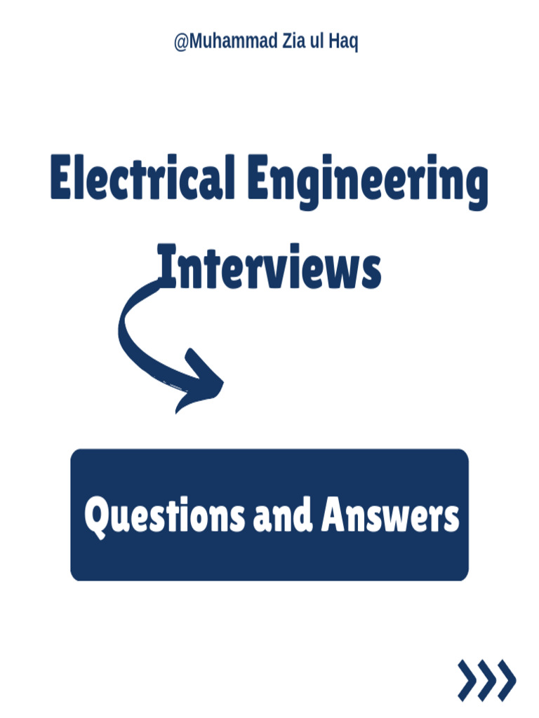 Electrical Engineering Interviews-1 | PDF
