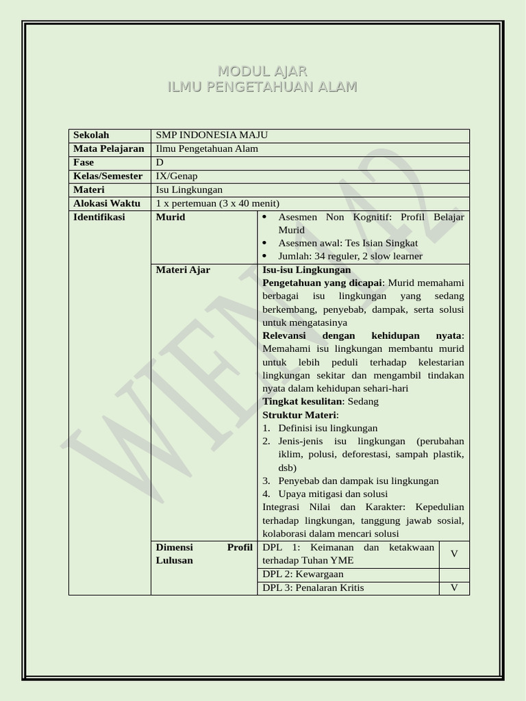 Modul Ajar Ipa Deep Learning | PDF