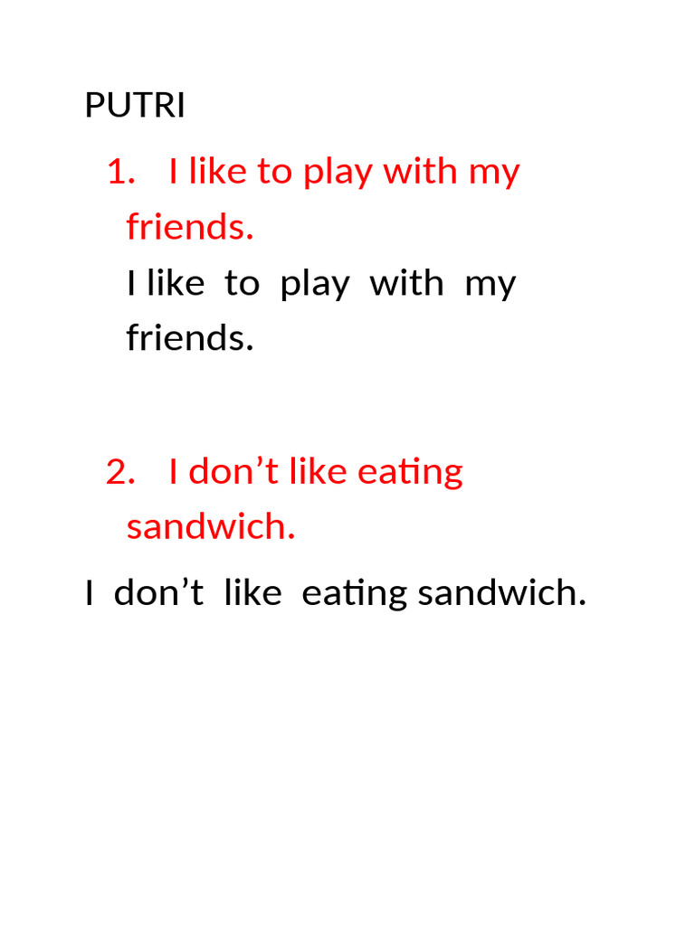 Grade 1 Ty[Ig Sentence | PDF