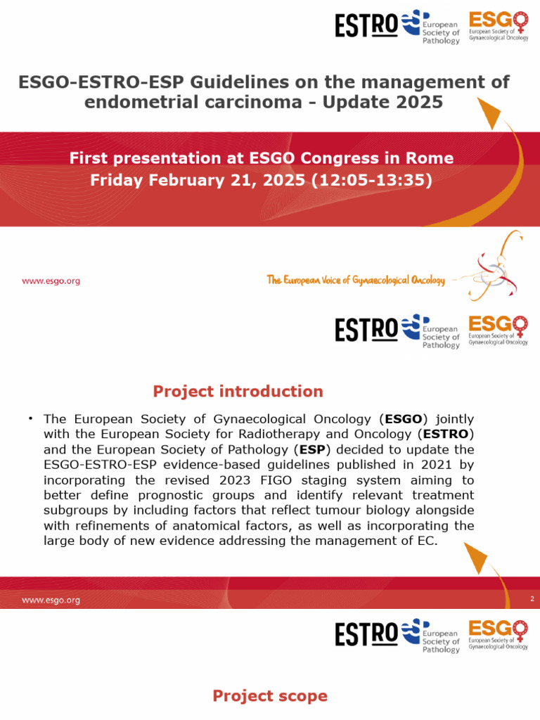 Abrir 2025 ESGO-ESTRO-ESP Guidelines Def - Endometrial Cancer Update ...