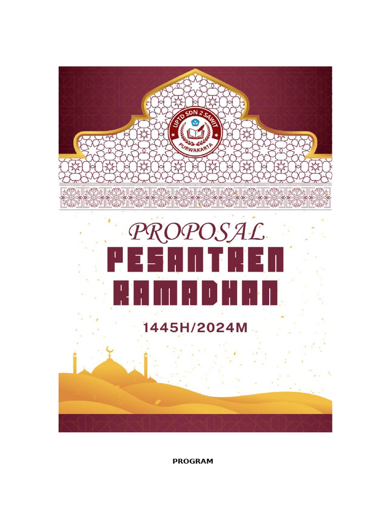Proposal Ramadhan 1445 H SDN 2 SAWIT | PDF