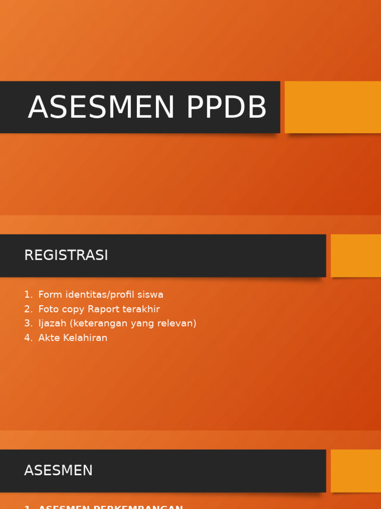 Asesmen PPDB | PDF