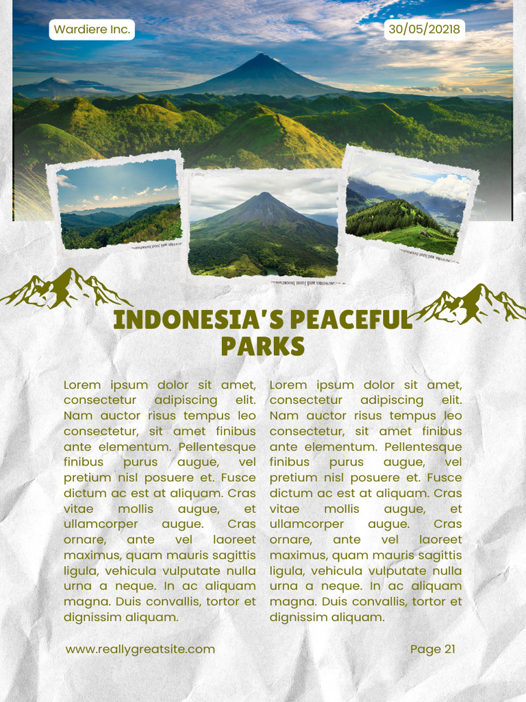 Green and White Photo-Centric Travel Magazine | PDF