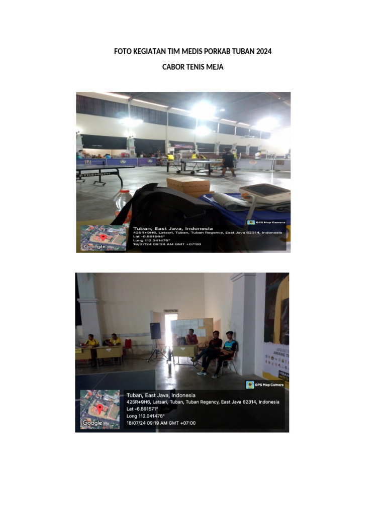 Foto Kegiatan Tim Medis Porkab Tuban 2024 | PDF