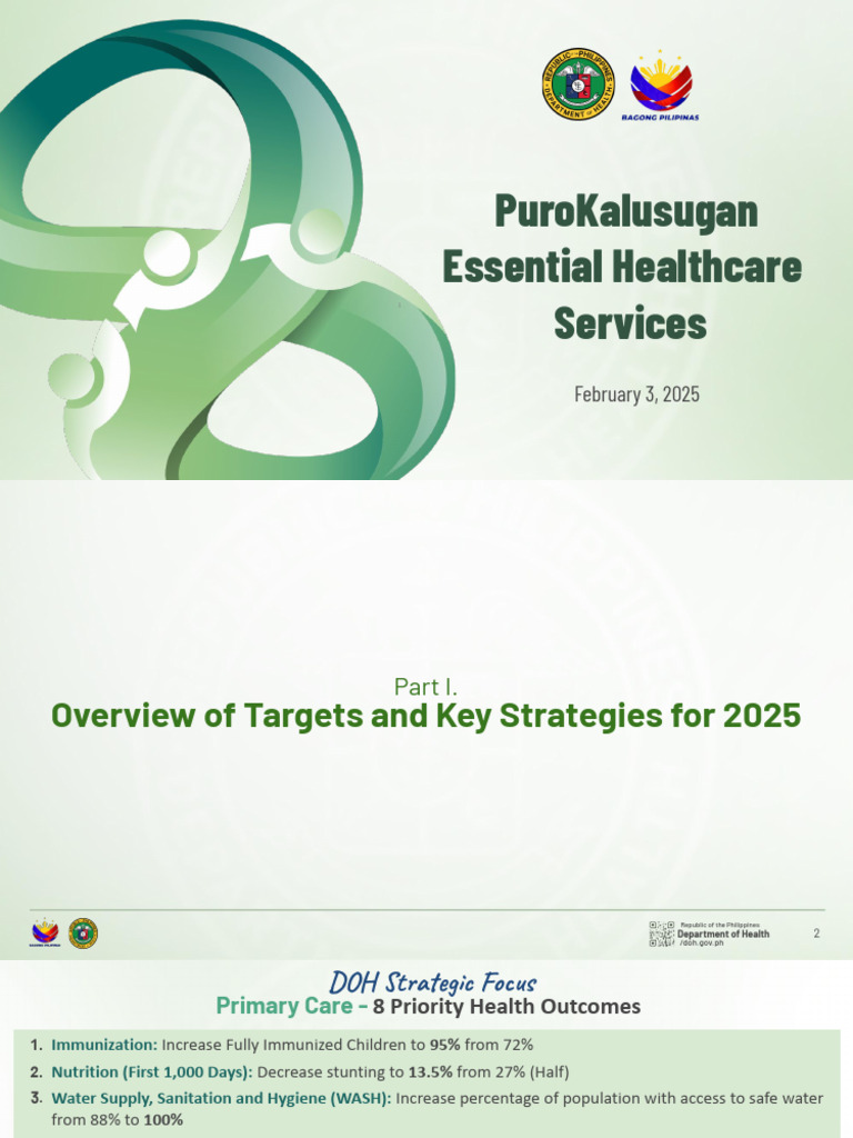 2025 DOH Priority Health Outcomes | PDF | Wash | Health Policy