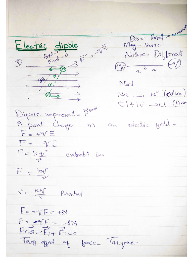 Electric Dipole | PDF