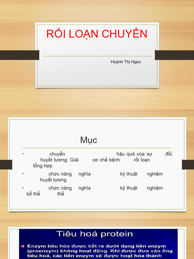 RỐI LOẠN CHUYỂN HÓA PROTID | PDF