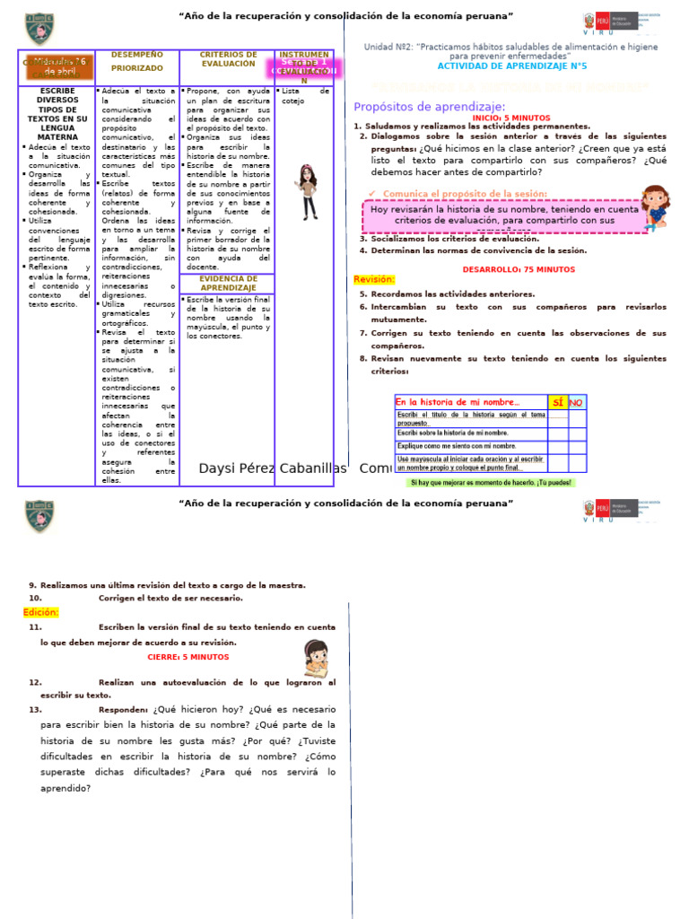 Revisamos La Historia de Mi Nombre | PDF | Comunicación humana ...
