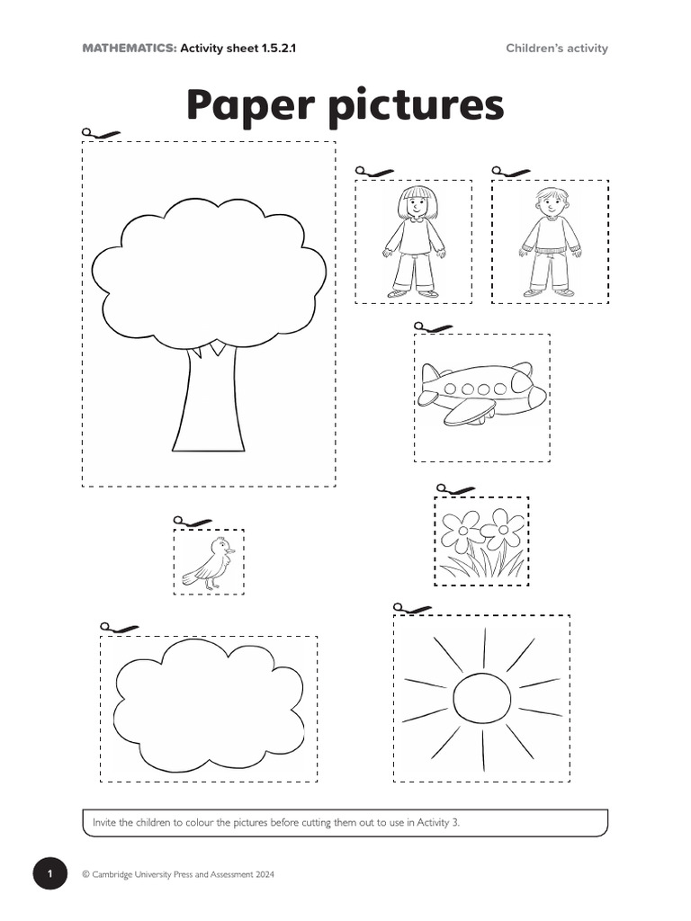 Year 1_Activity Sheets Maths-pages | PDF | Dough | Paper