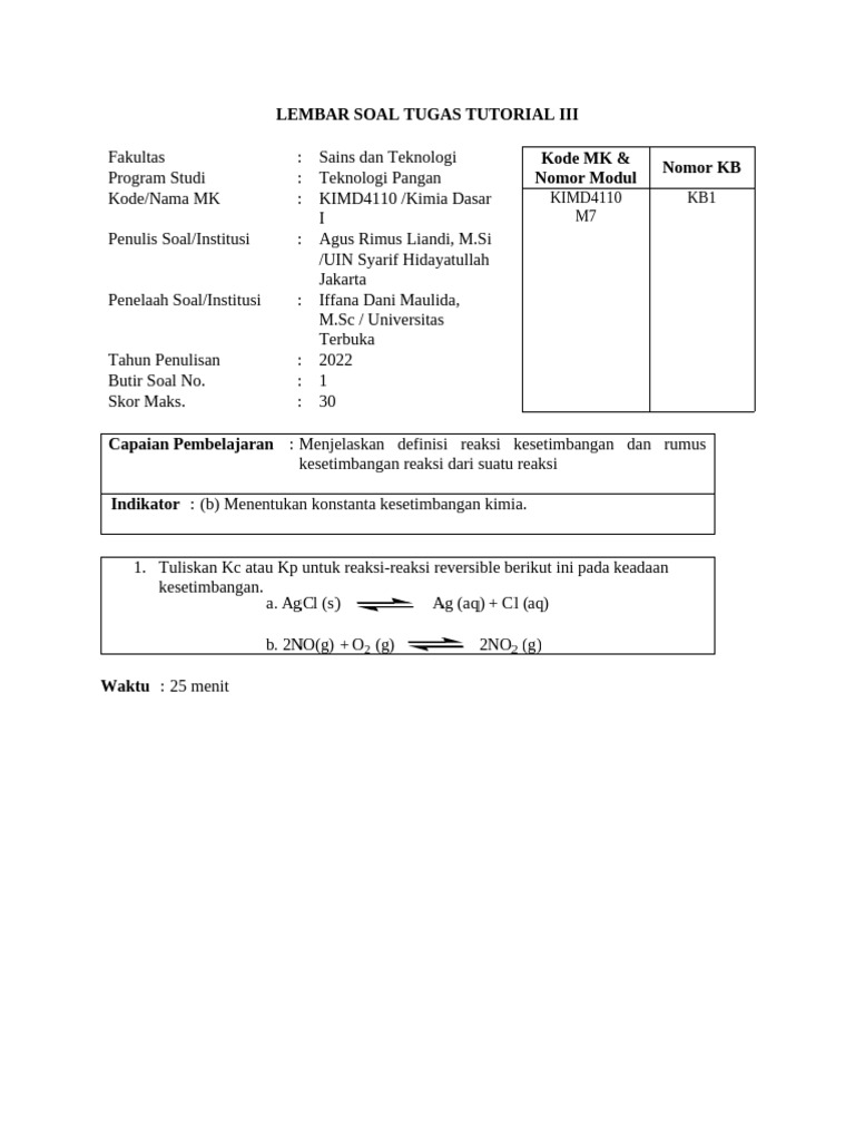 Tugas Tutorial III | PDF