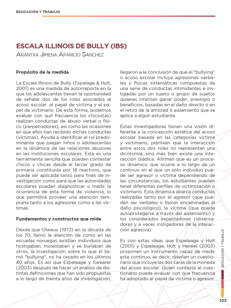 Escala de Bully Psicologia | PDF | Agresión | Conceptos psicologicos