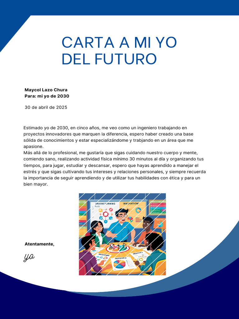Carta a mi yo del futuro 2030 | PDF