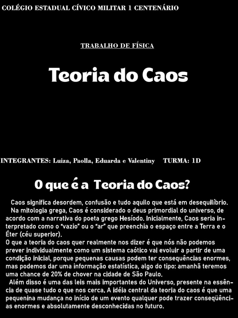 Teoria Do Caos | PDF