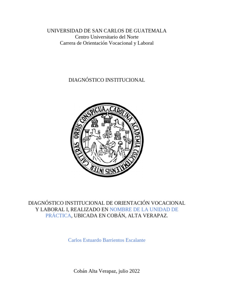 Diagnostico Instituciónal OVL I 2022 | PDF