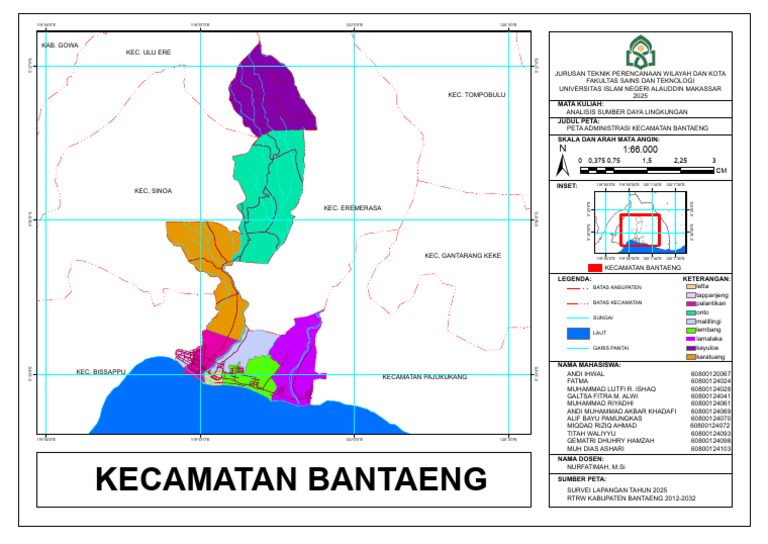 Peta Admin Kecamatan Bantaeng | PDF