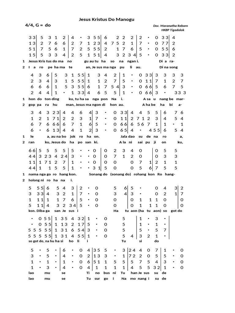 Jesus Kristus Do Manogu | PDF