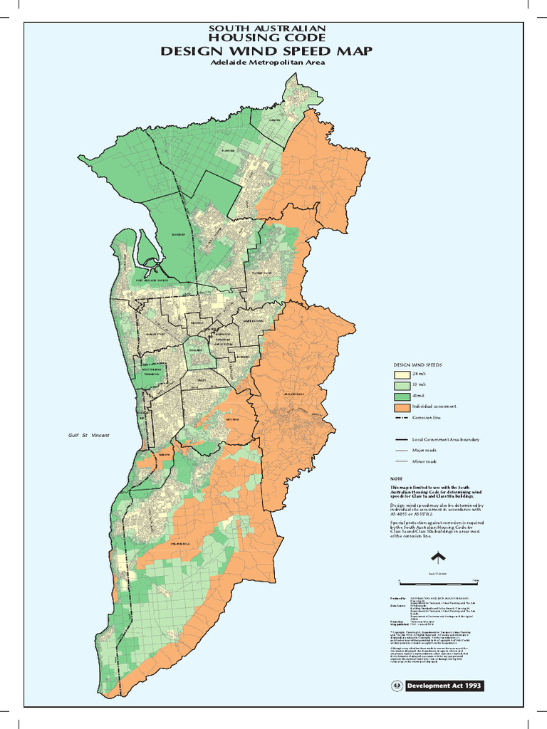 Adelaide Metropolitan Wind Speed Map | PDF | Adelaide