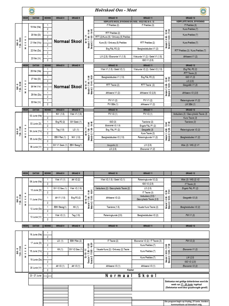 Mei Junie 2025 Eksamen 23 April | PDF