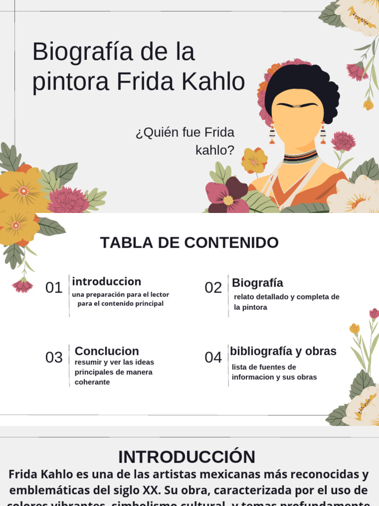 Copia de Art Subject For High School - Painter Frida Kahlo by Slidesgo ...