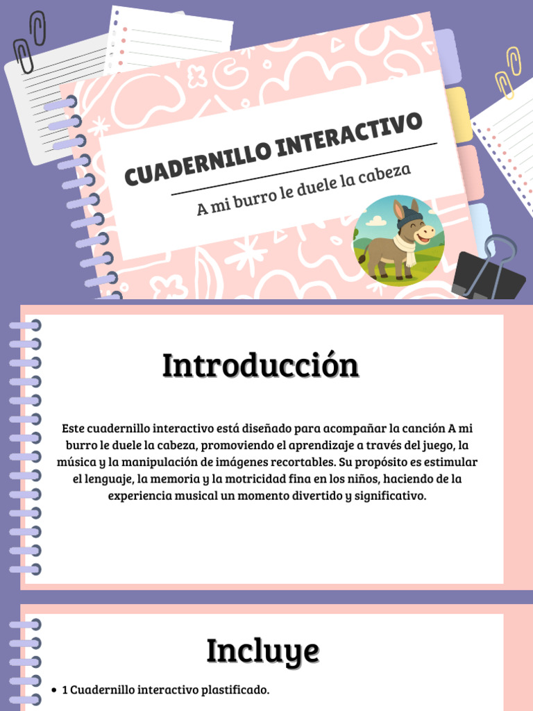 Cuadernillo Interactivo: A mi Burro Enfermo | PDF