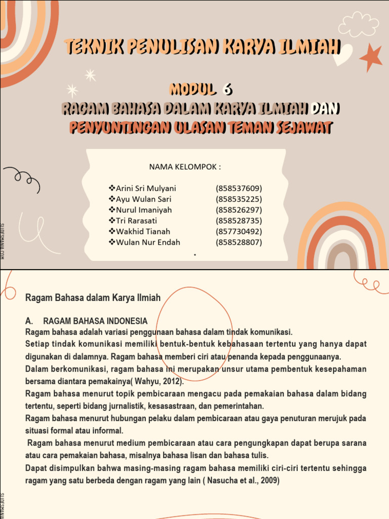 -PPT-MODUL-6 TEKNIK PENULISAN KARYA ILMIAH | PDF