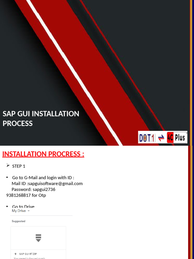 Sap Gui Installation Procedure | PDF