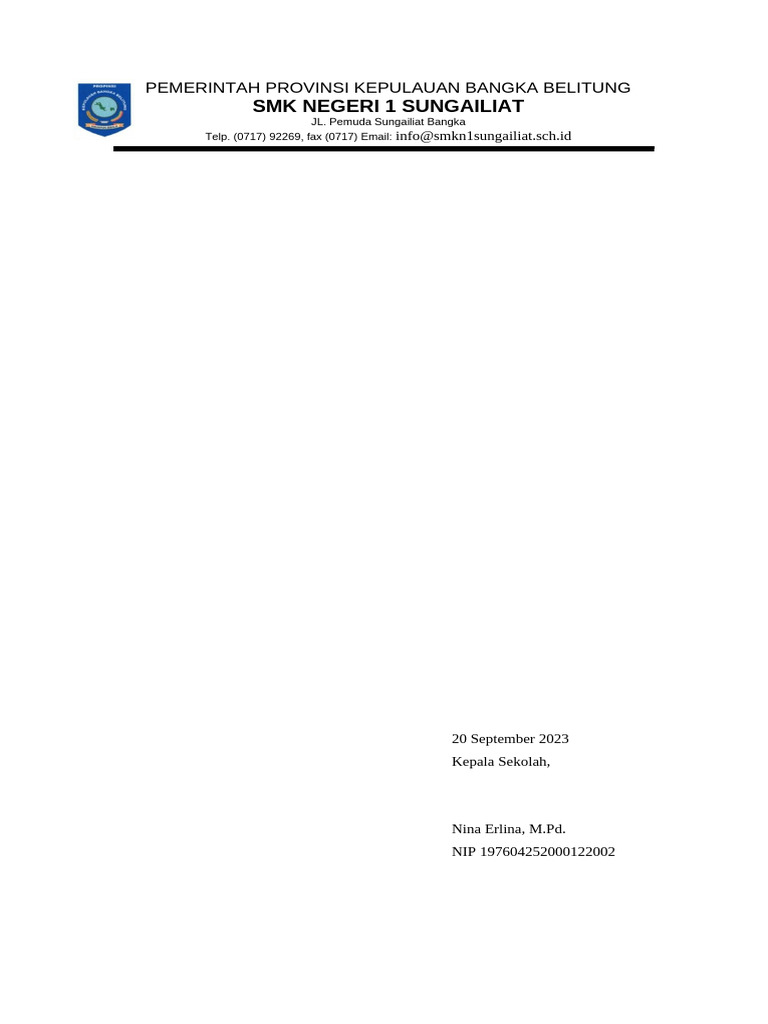 KOP SURAT SMKN 1 SLIAT EDIT NEW | PDF