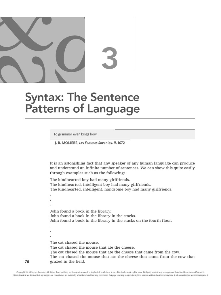 Unit 3 - Syntax | PDF | Syntax | Human Communication