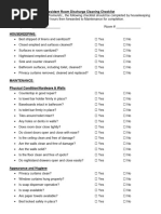 Room Readiness Checklist | PDF | Bathroom | Housekeeping