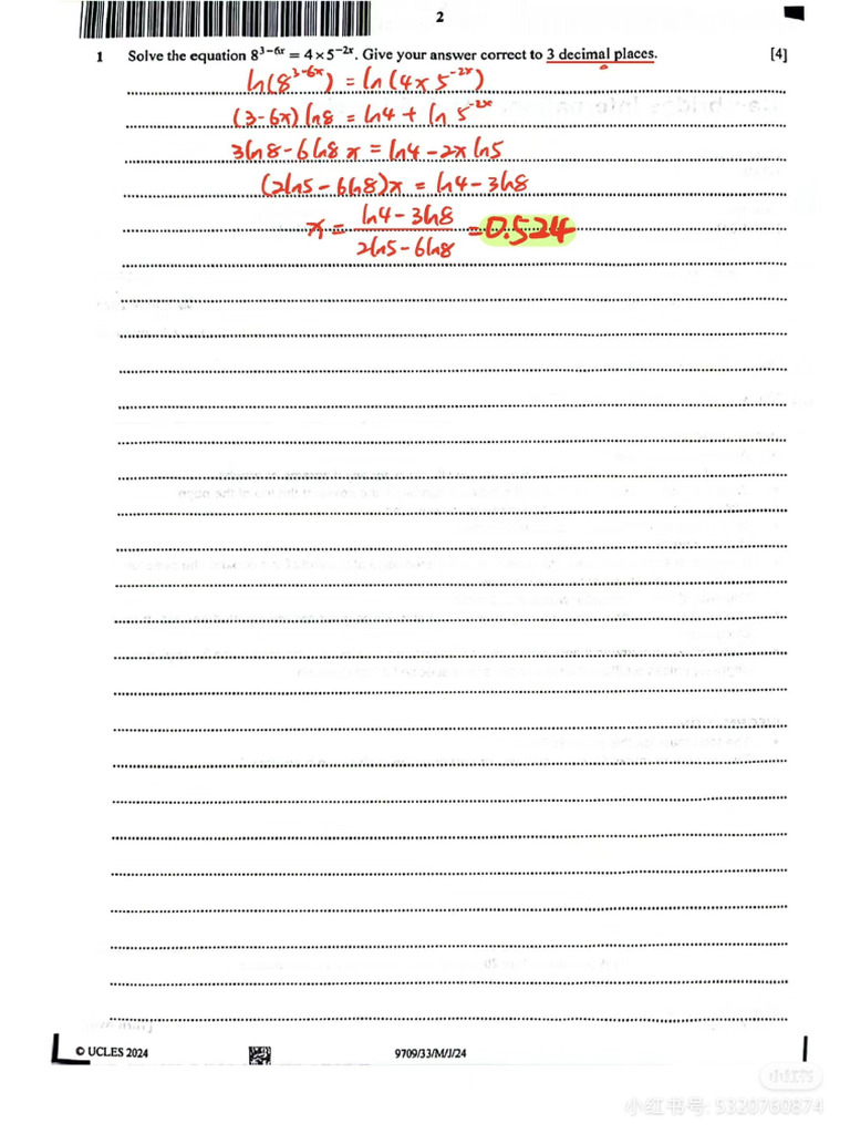 2024 9707 May Math P33 Answer | PDF