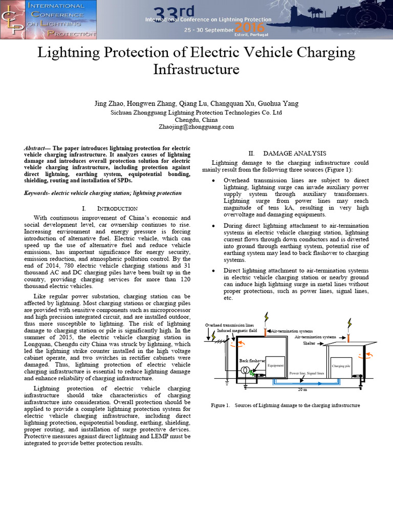 Lightning Protection of Electric Vehicle Charging Infrastructure | PDF ...