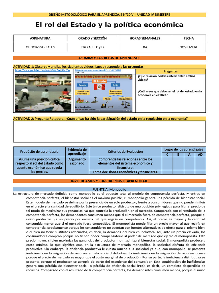 Dmpa 29 Ccss Tercero | PDF | Monopolio | Mercado (economía)