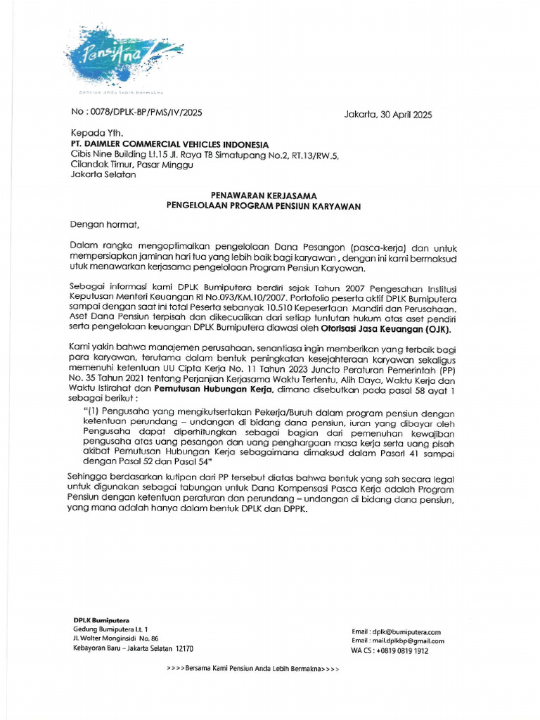 PT Daimler Commercial Vehicles Indonesia | PDF