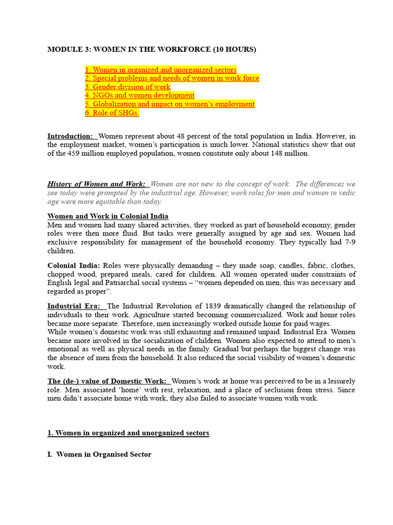 W.E. Module 3 Section 2, 3 | PDF | Employment | Labour Economics