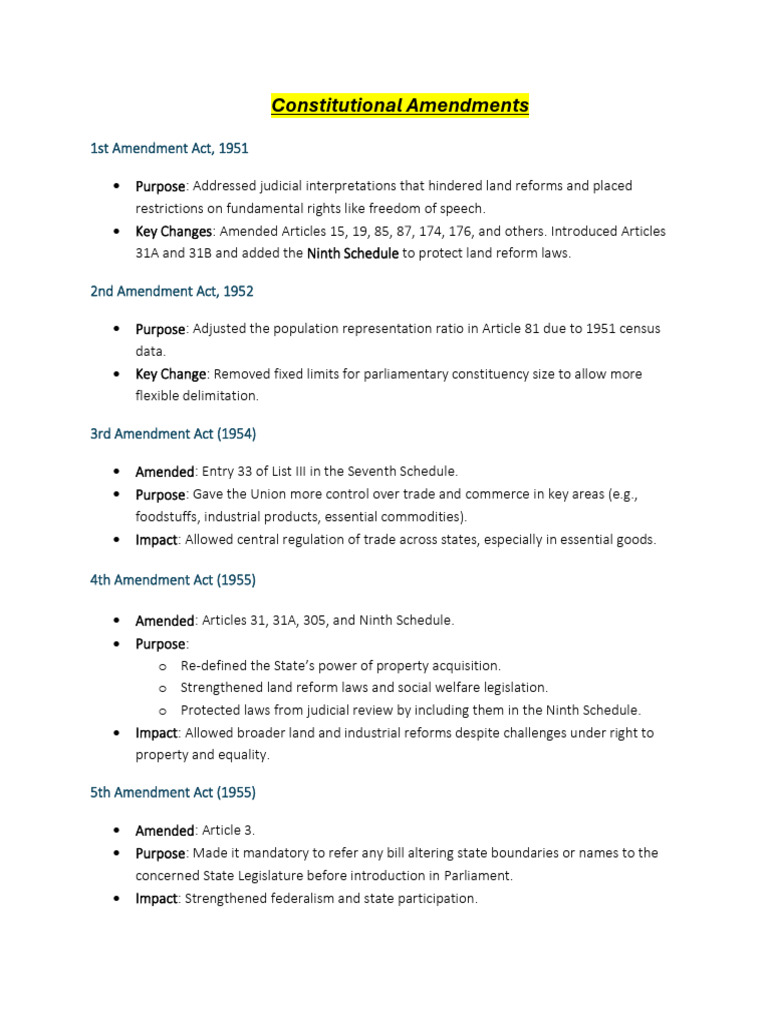 Constitutional Amendments | PDF | Governance | Constitutional Law