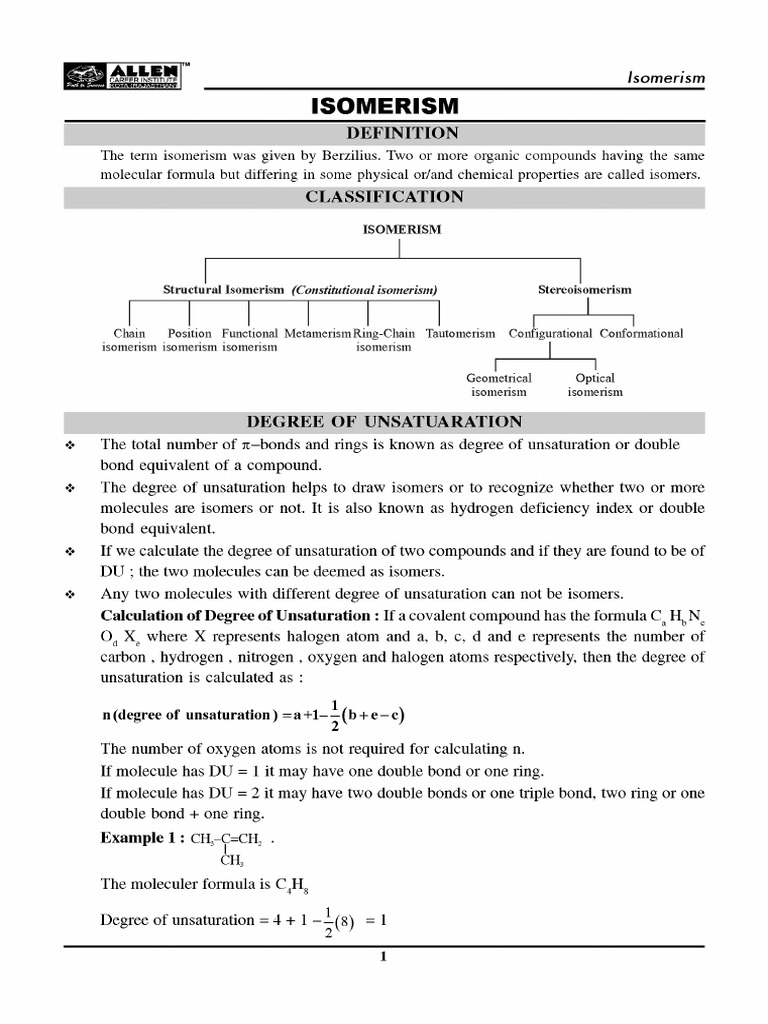 ISOMERISM | PDF